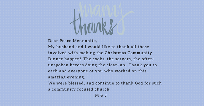 Thank You Peace | Peace Mennonite Church