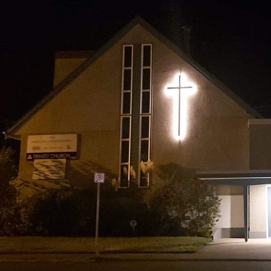 Trinity's Cross is Up and Lit | Trinity Anglican+Lutheran Church