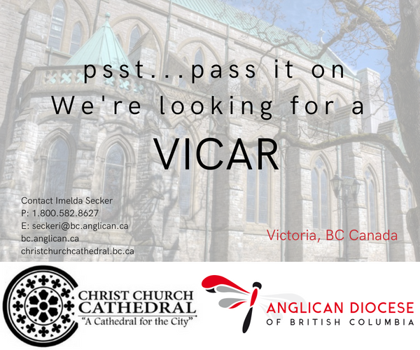 Job Posting: Vicar, Christ Church Cathedral | Anglican Diocese of ...