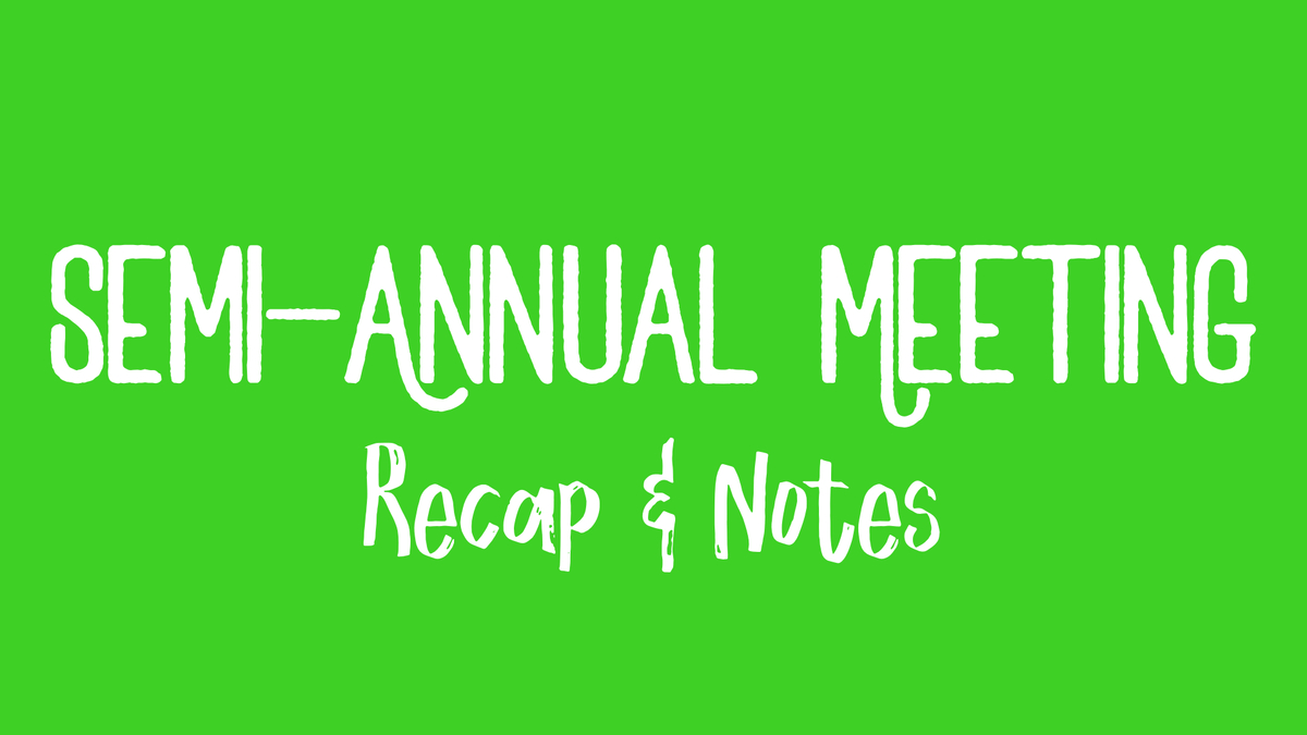 In Case You Missed the Semi-Annual Meeting | Unity Baptist Church