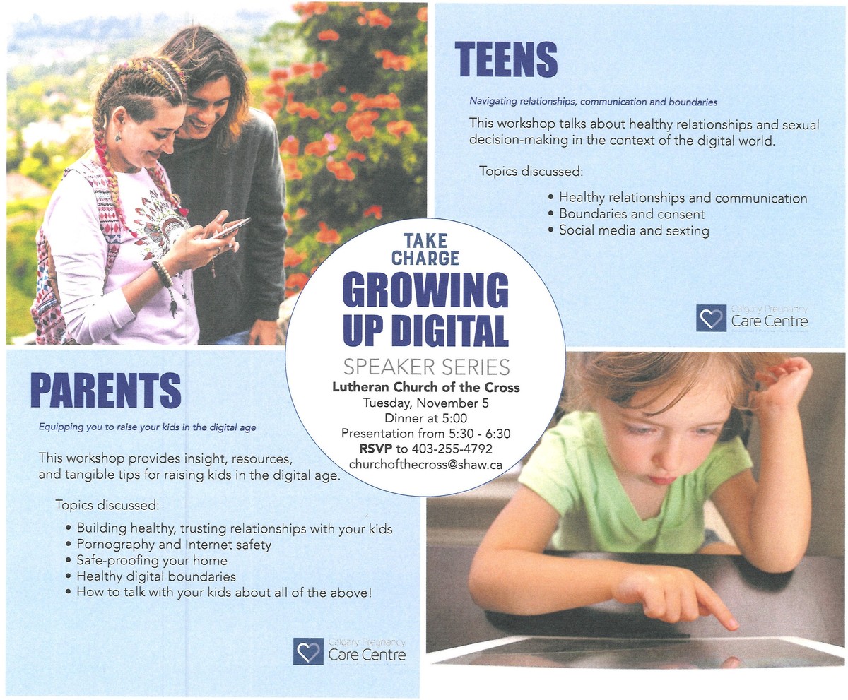 Take Charge GROWING UP DIGITAL Speaker Series | Church of the Cross