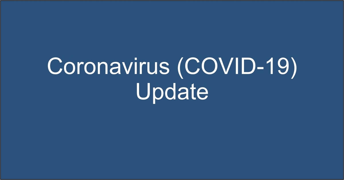 Coronavirus (COVID-19) Update March 14 - ALL SERVICES & ACTIVITIES ...