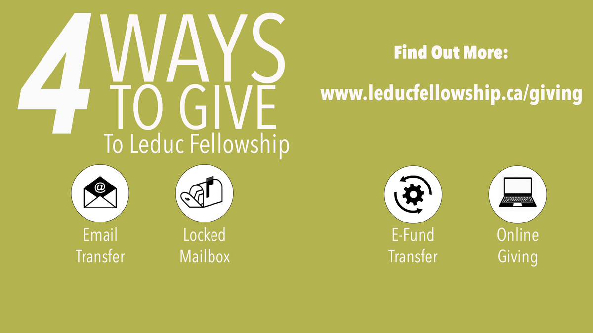 Giving Options | Leduc Fellowship Church
