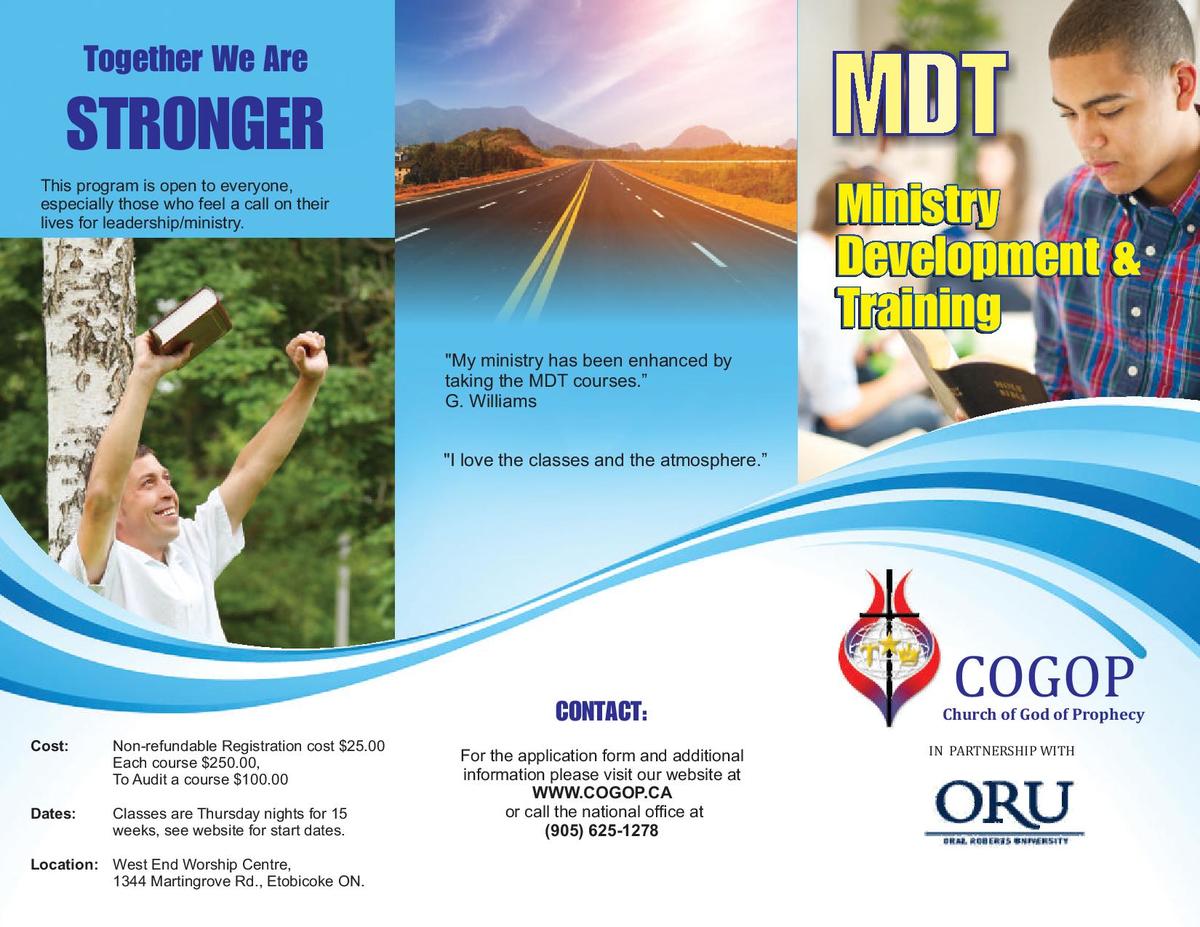 Ministry Development &Training (MDT) | Leadership Development | Church ...