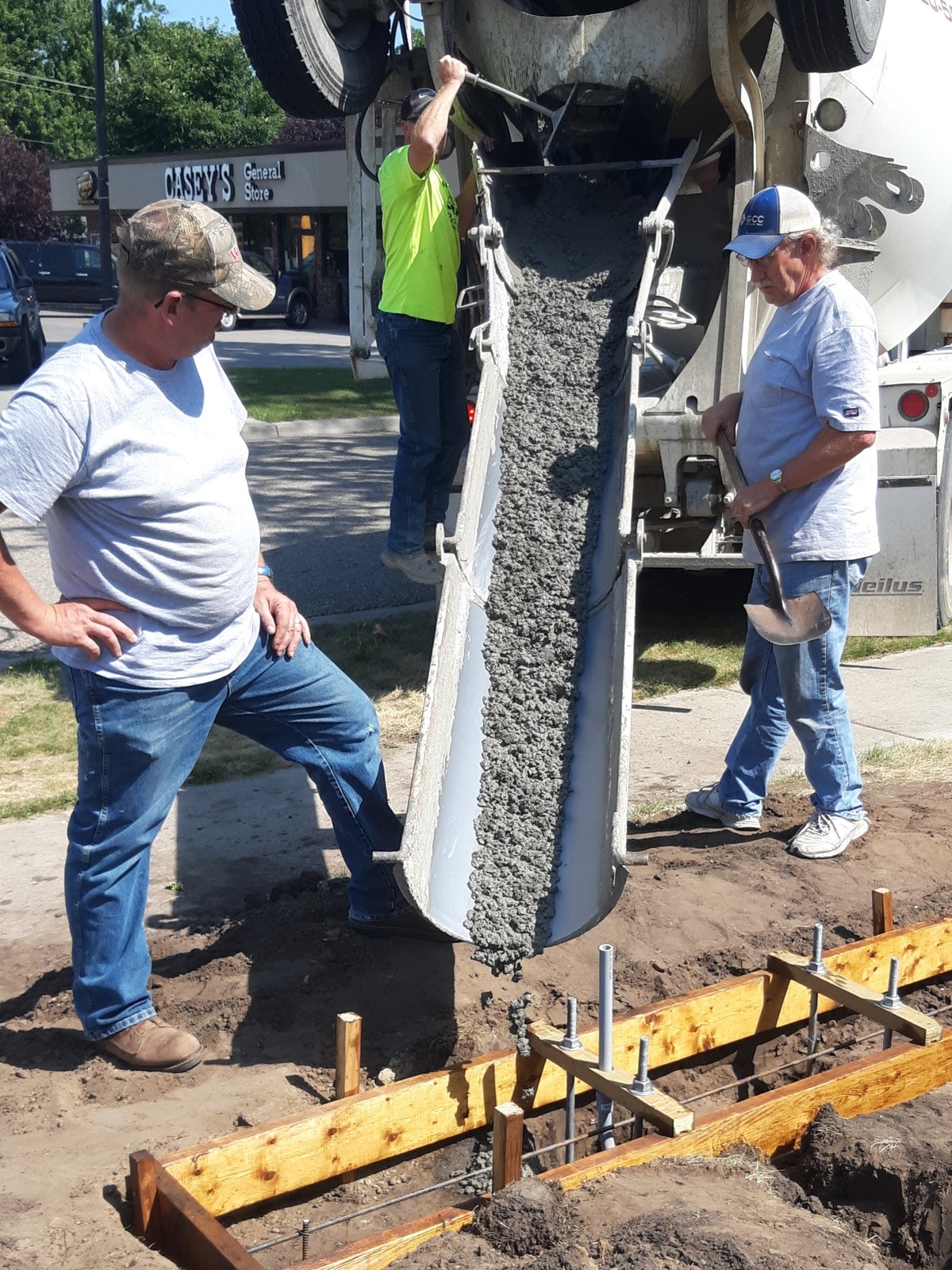 Concrete for Sign Poured | Salem Lutheran Church
