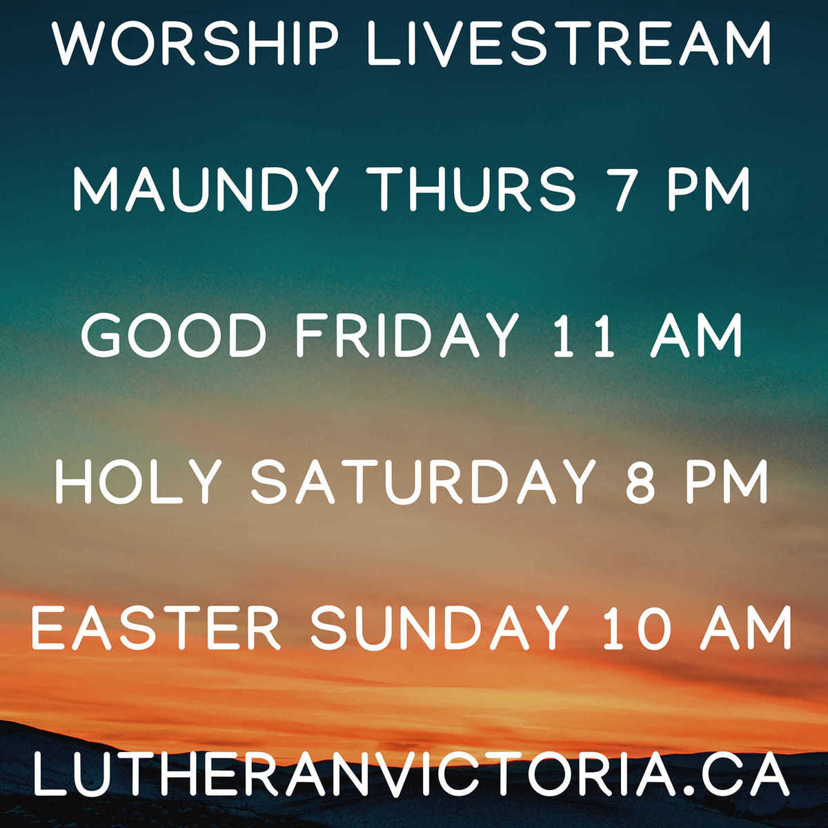 Holy Week & Easter Sunday Worship | Lutheran Church of the Cross