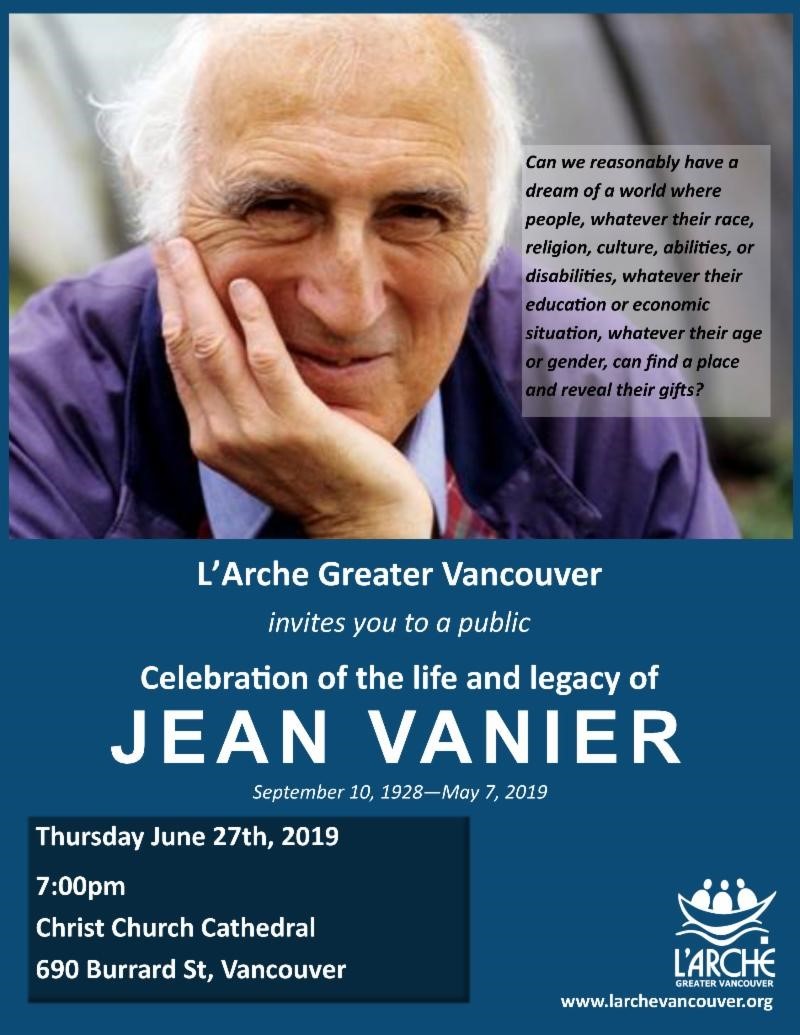 Celebrating the Life and Legacy of Jean Vanier | Cloverdale United Church