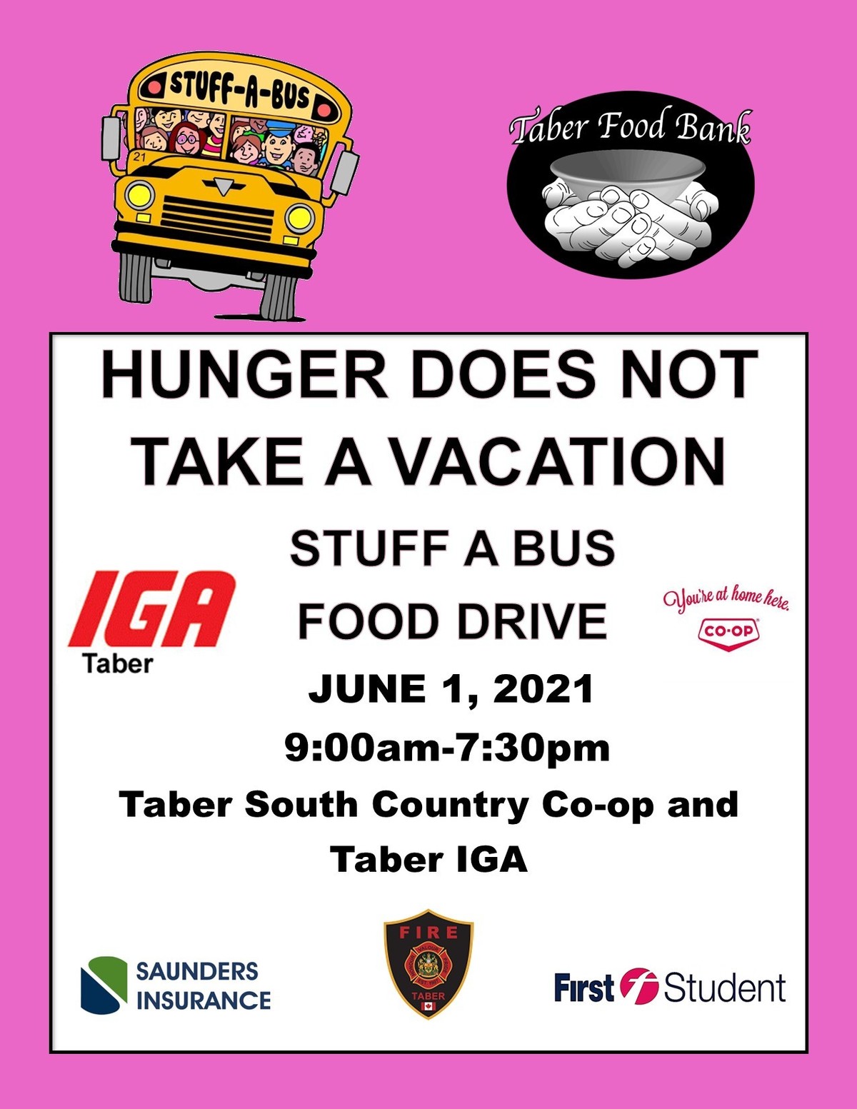 Stuff a Bus Food Drive | Taber Food Bank | Taber Evangelical Free Church
