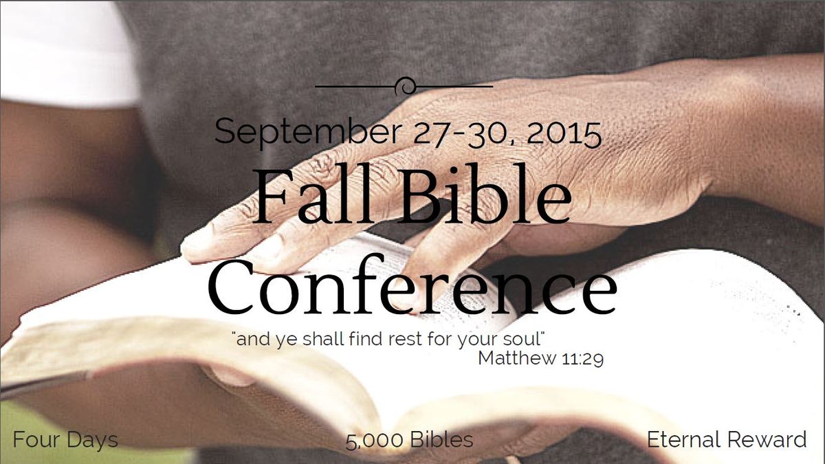2015 Bible Conference Underway! | Heartland Baptist Fellowship
