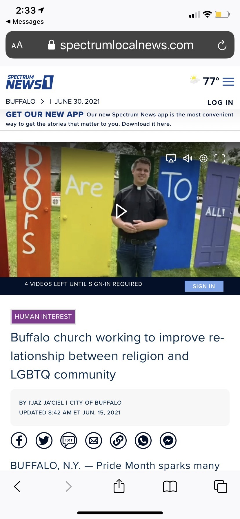 Buffalo church working to improve relationship between religion and ...
