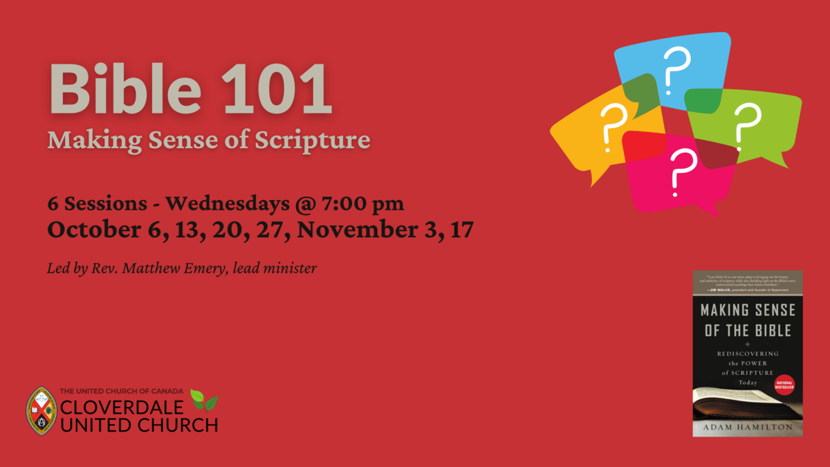 Bible 101: Making Sense of Scripture | Cloverdale United Church