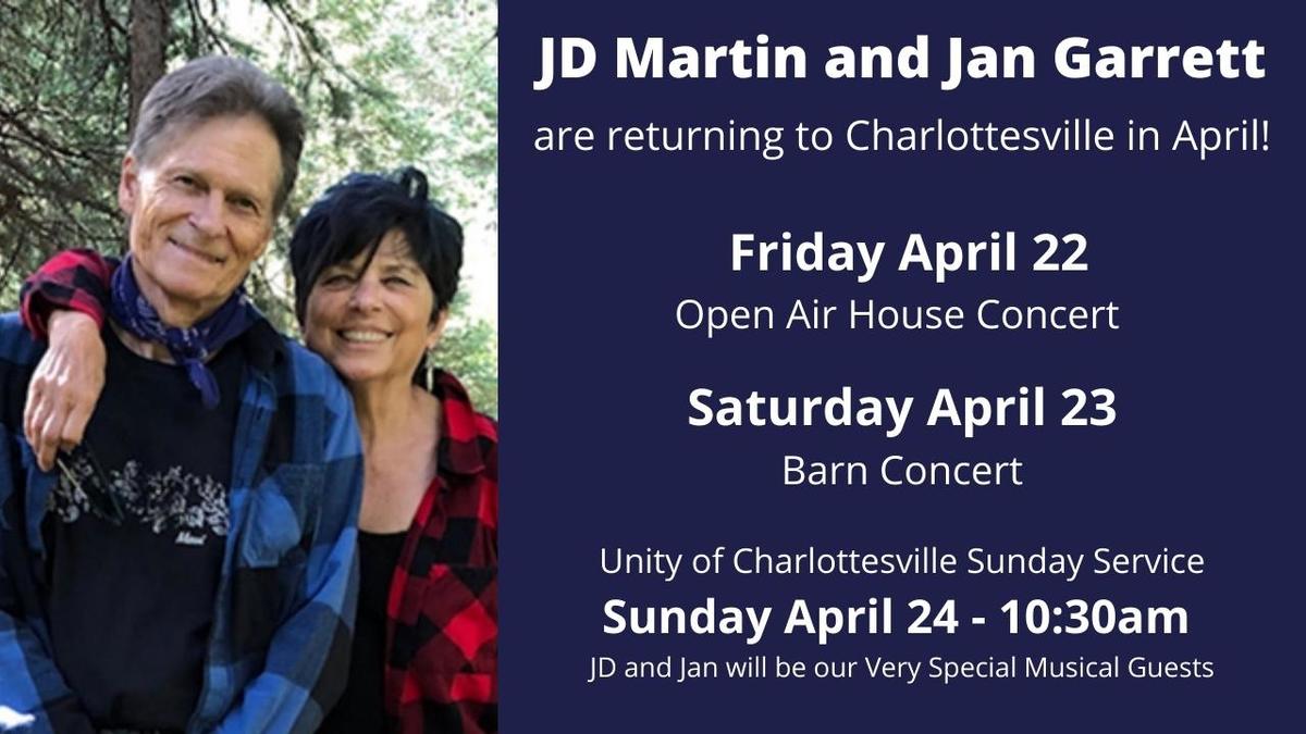 JD Martin and Jan Garrett Performing LIVE in Charlottesville | Unity of ...