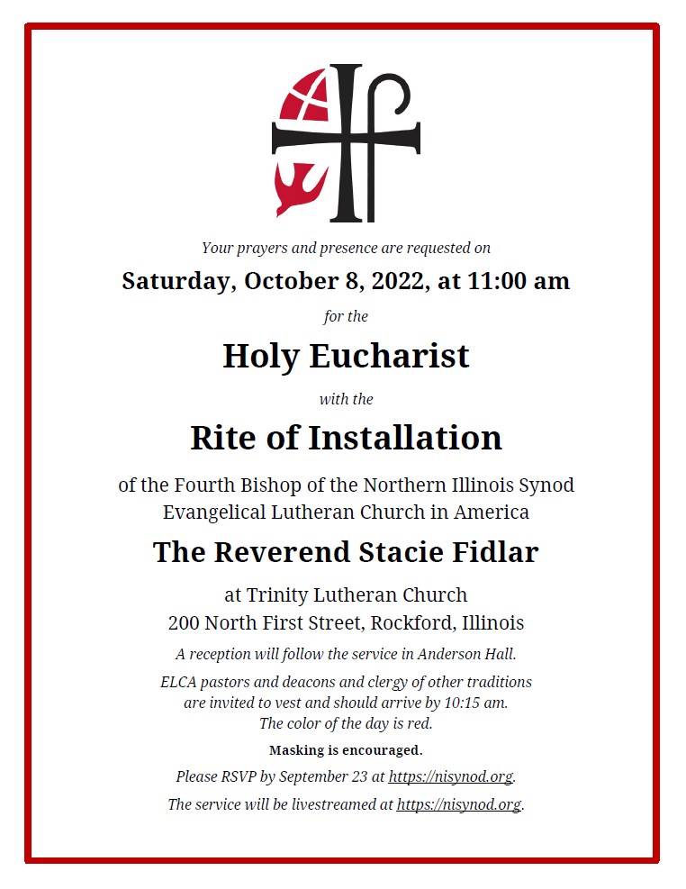 Reserve Your Place for Bishop Stacie Fidlar's Installation | Northern ...