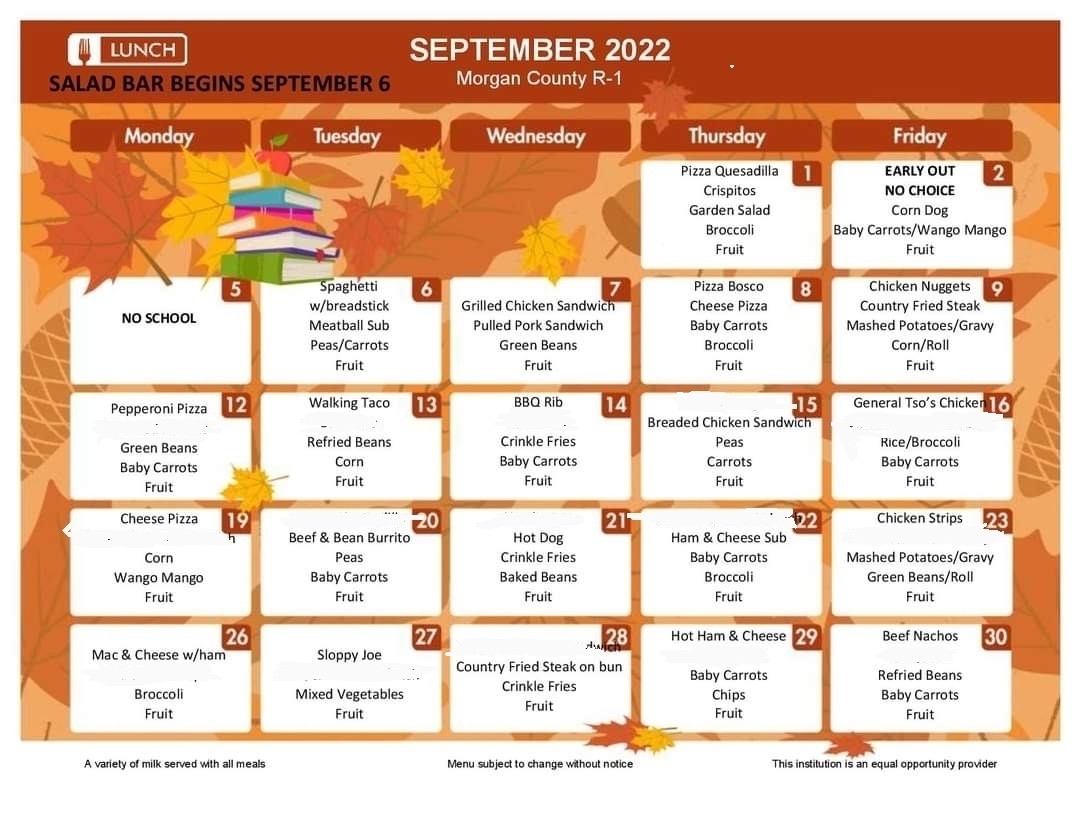 September Lunch Schedule | St. Paul Evangelical Lutheran Church