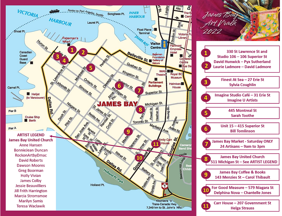 James Bay Art Walk 2022 | Arts Ministry | James Bay United Church