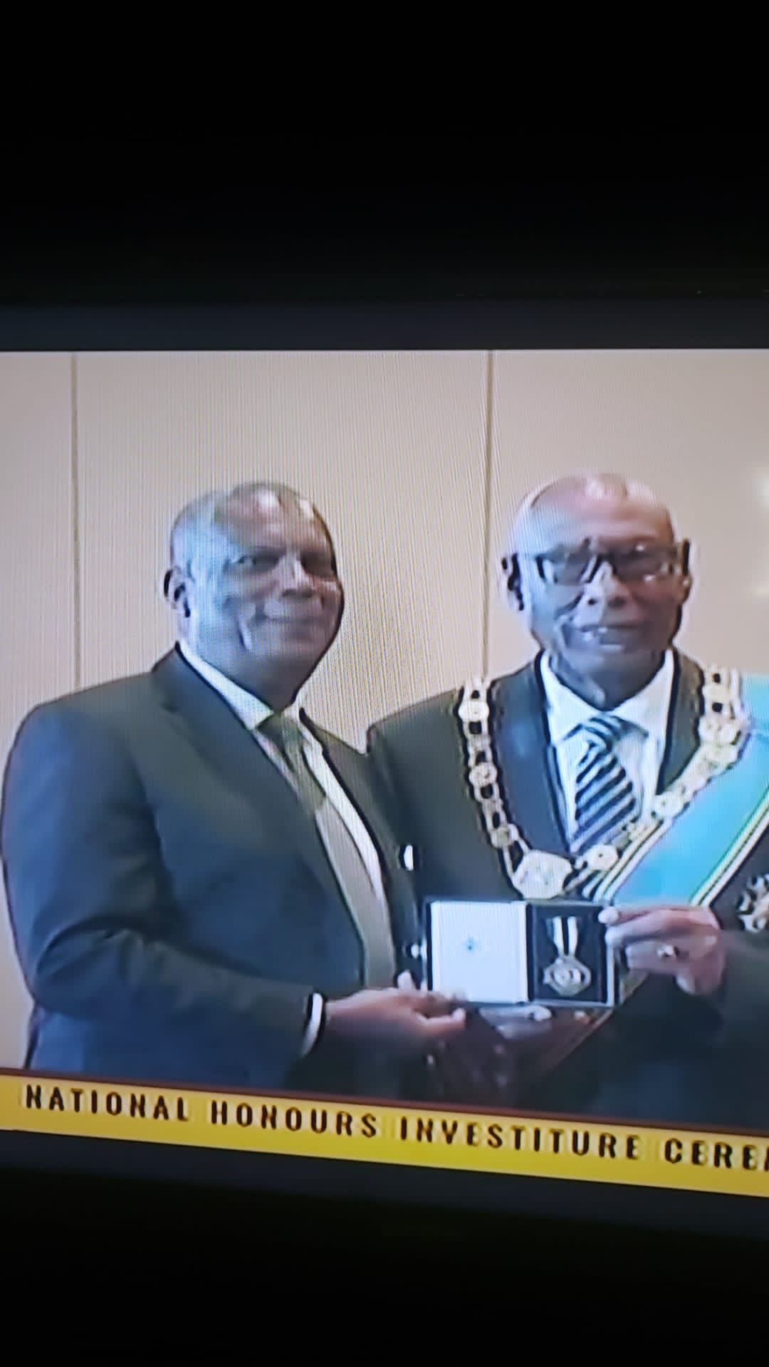 Bishop Beneby receives the Order of Merit Award from The Governor ...