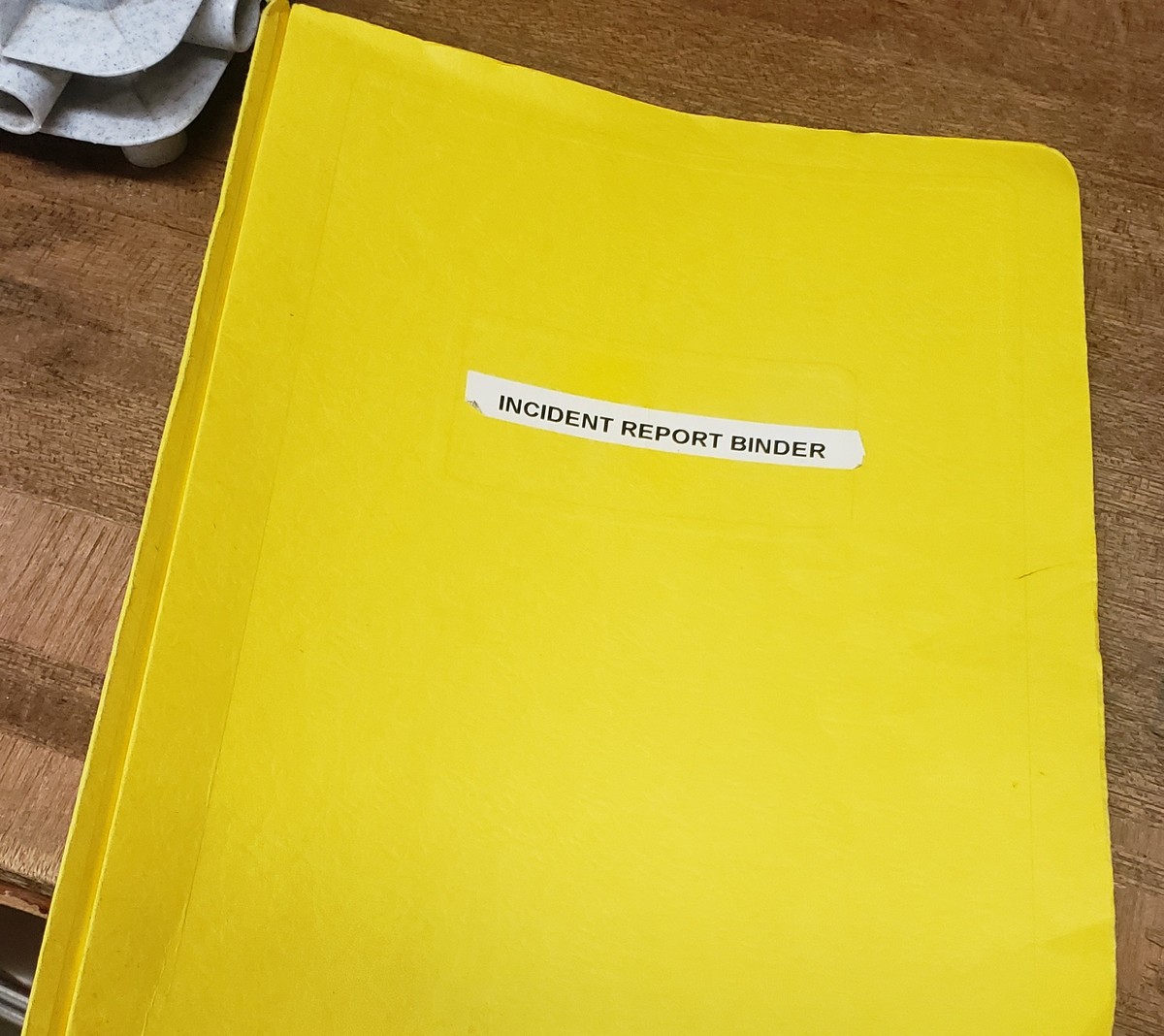 Incident Report Book | Trinity United Church Port Coquitlam