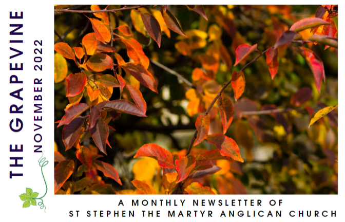 Pastor Ruth's November Note | St. Stephen the Martyr Anglican Church