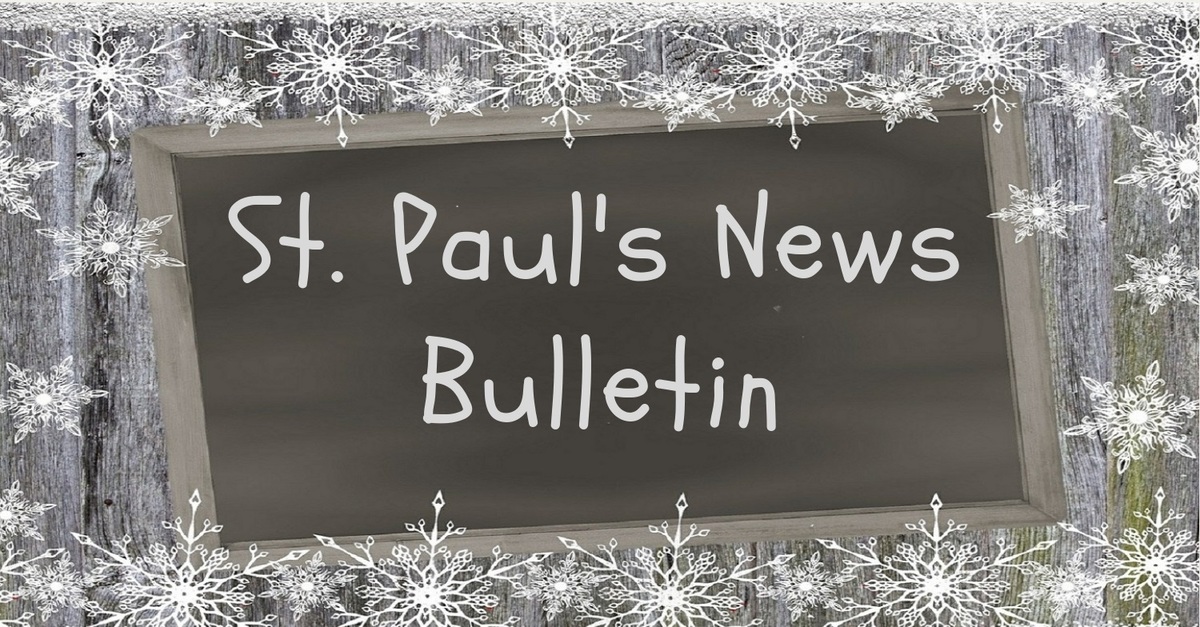 January 22nd News Bulletin | St. Paul's Anglican Church