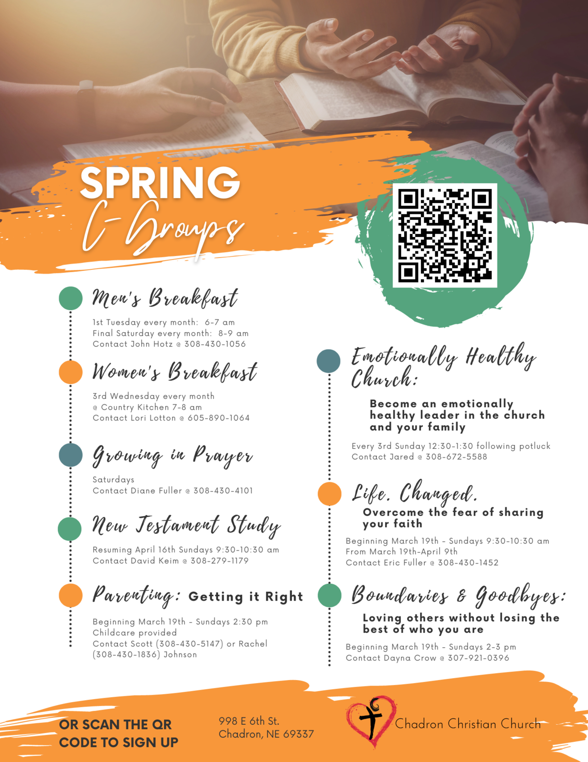 Spring C-Groups Announced | Chadron Christian Church