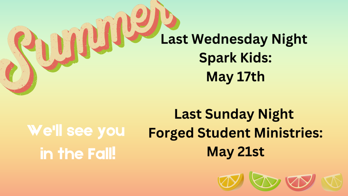 Summer Break | Green River Alliance Church