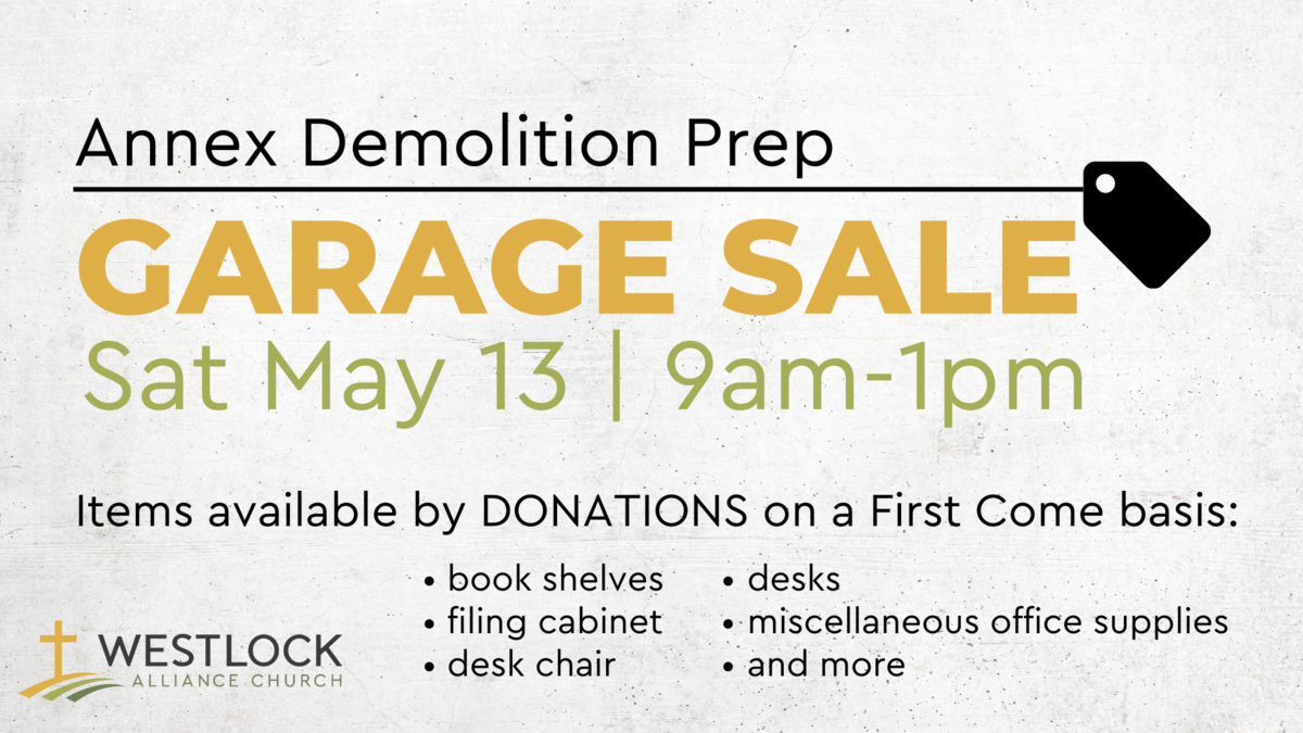 Sat May 13 | Westlock Alliance Church