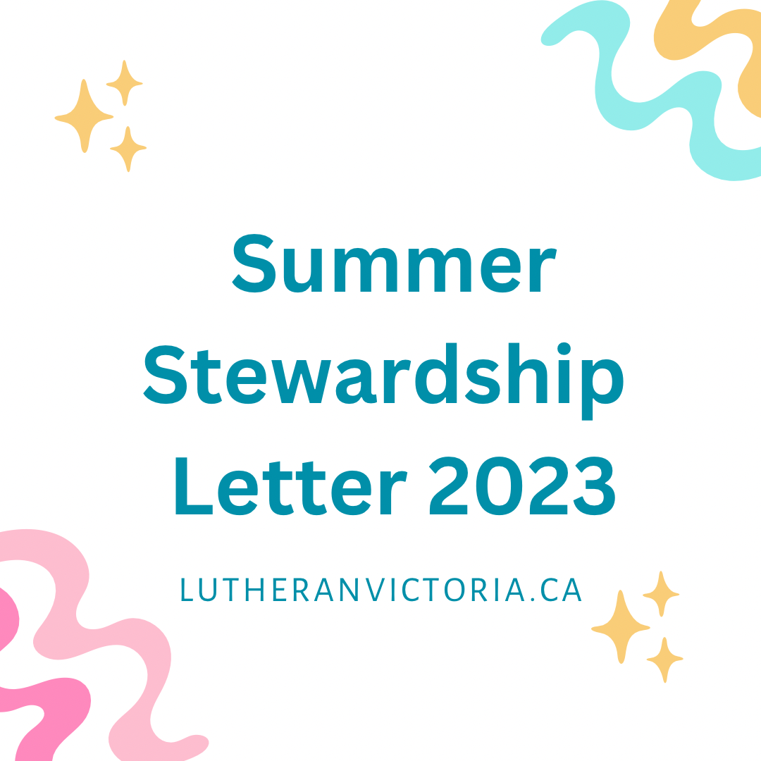 Summer Stewardship Letter 2023 | Lutheran Church of the Cross