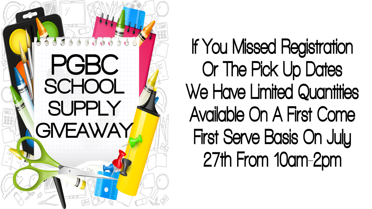 School Supply Giveaway | Piney Grove Baptist Church