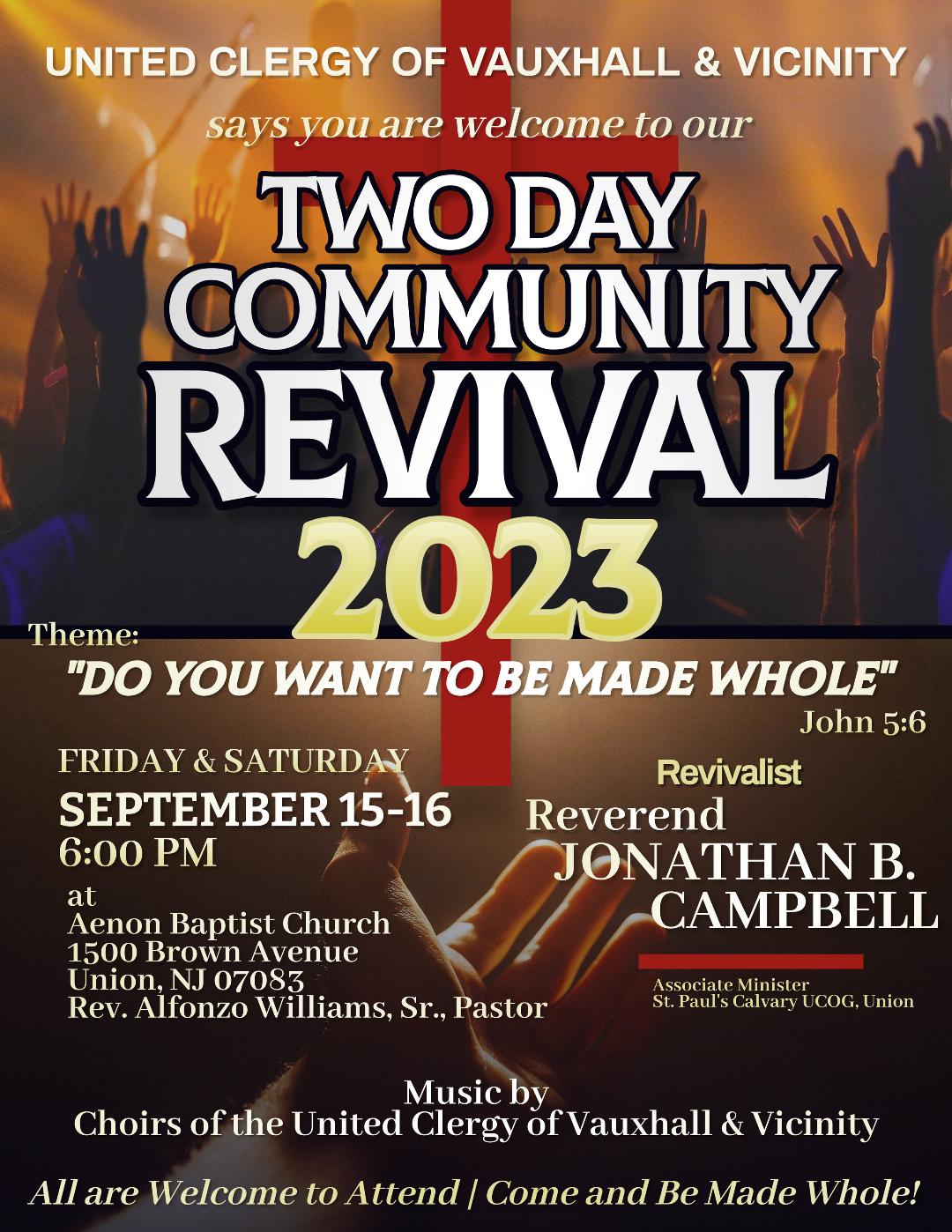 Vauxhall Community Revival | Antioch Baptist Church