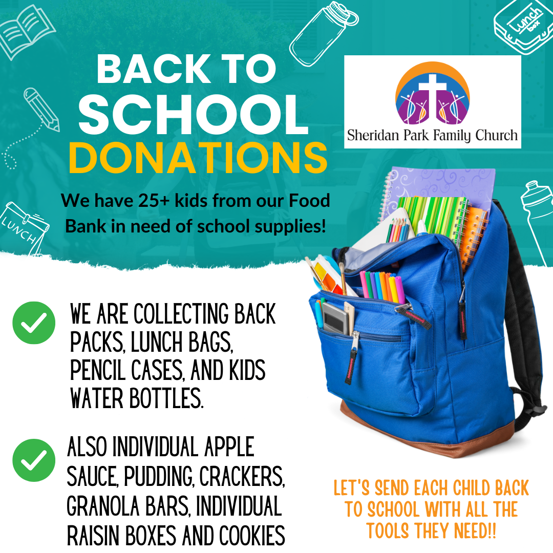 Back to School Donations | Sheridan Park Family Church