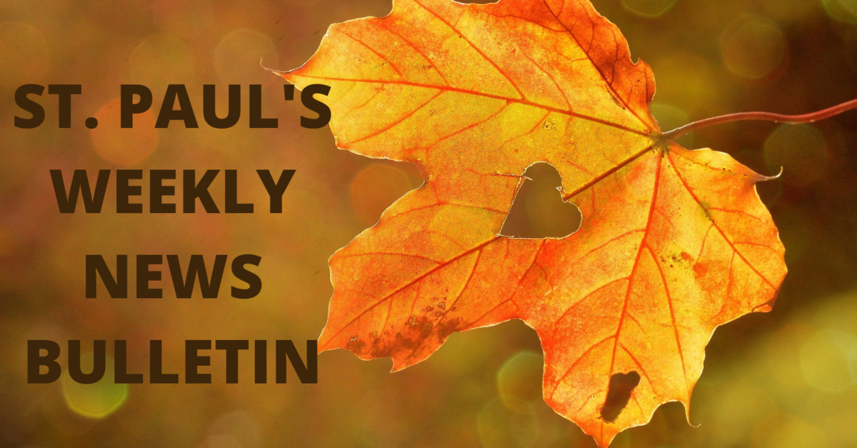 September 17 & 24 News Bulletin | St. Paul's Anglican Church