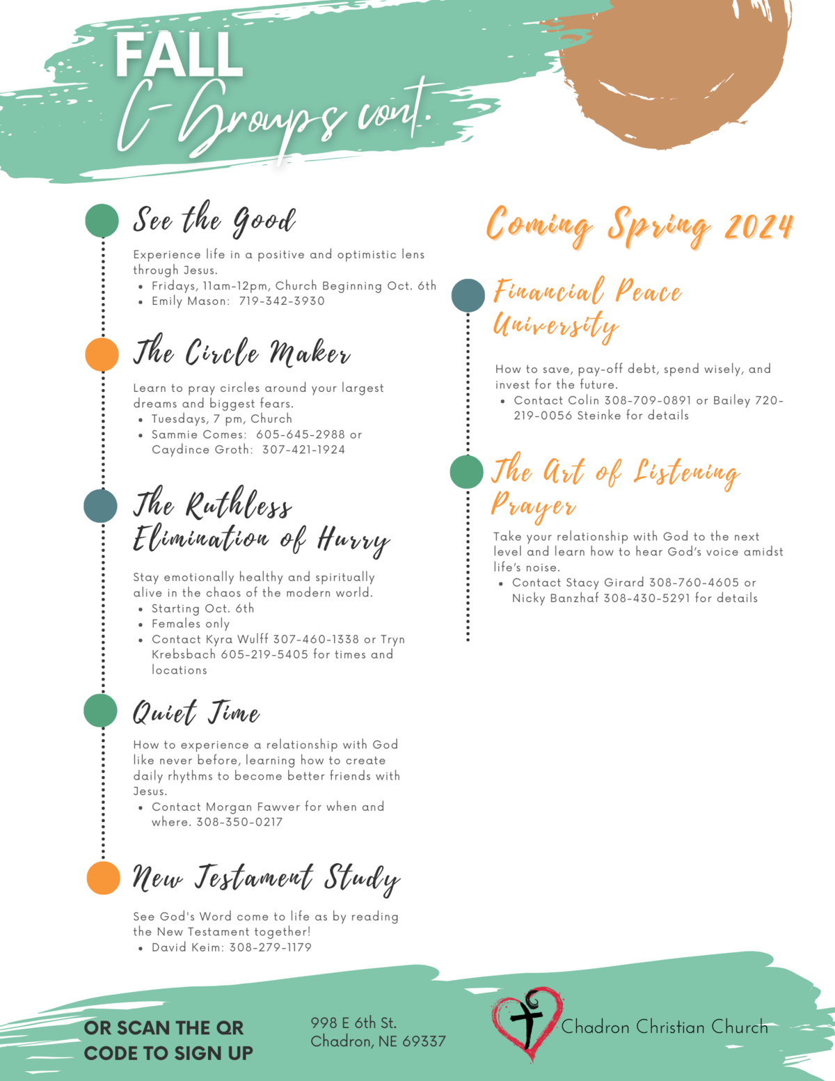 Fall 2023 Connection Groups | Chadron Christian Church