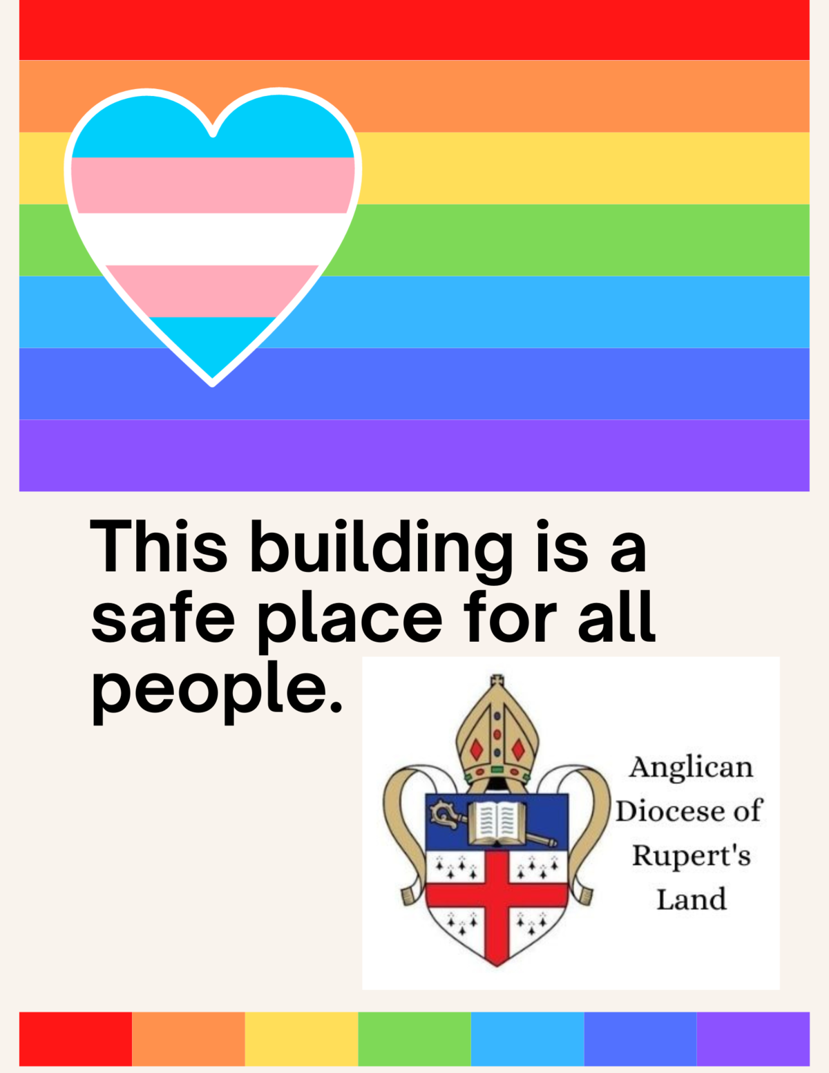 "This is a Safe Space" sign | Diocese of Rupert's Land
