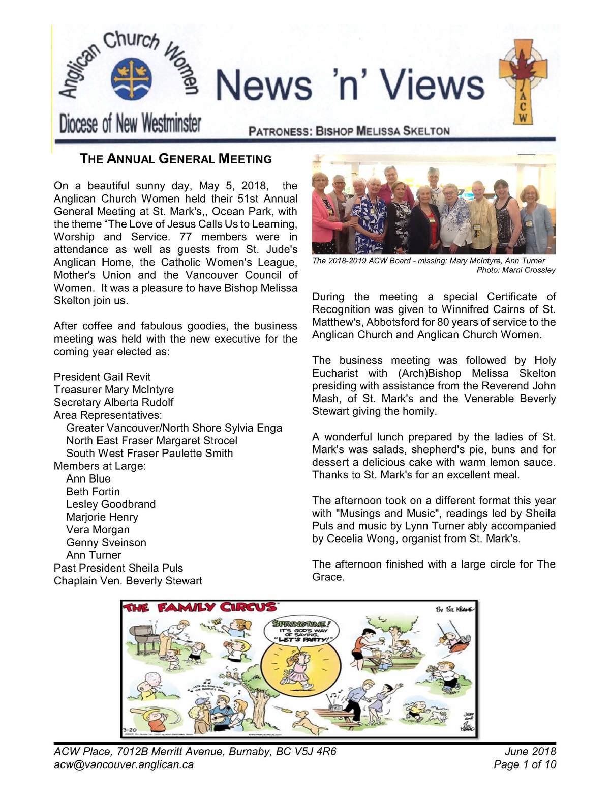 ACW June Newsletter | Anglican Church Women | Anglican Diocese of New ...