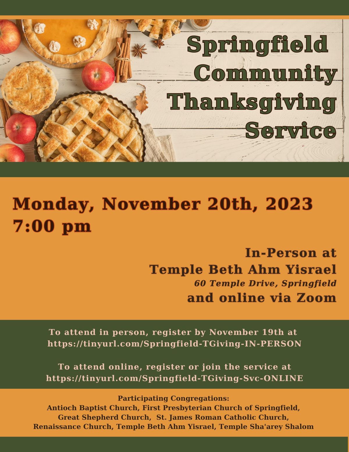 Community Thanksgiving Service | Antioch Baptist Church