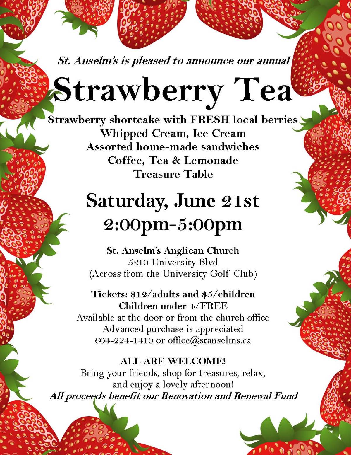 Strawberry Tea at St. Anselm's, UBC | Anglican Diocese of New Westminster