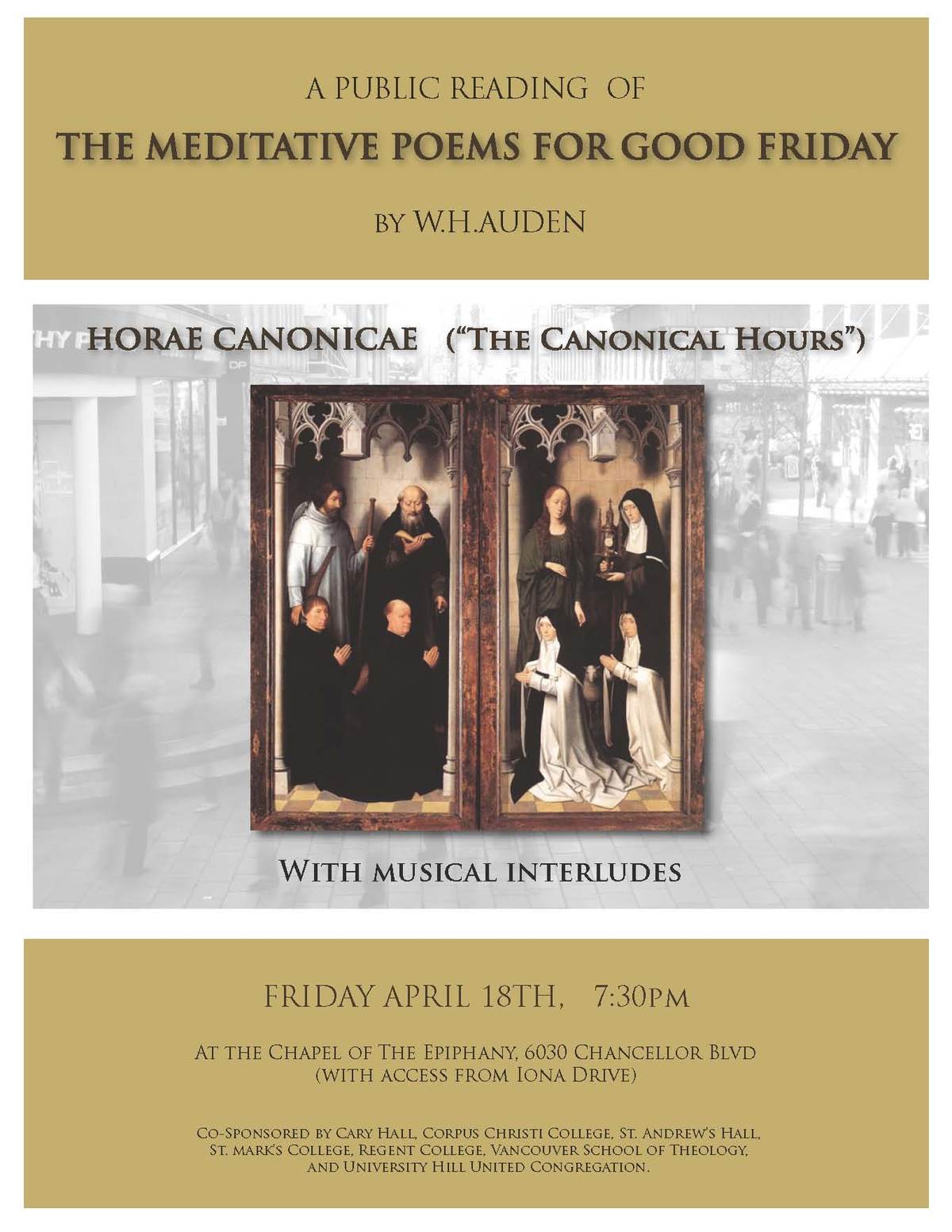 A Public Reading of Horae Canonicae | Anglican Diocese of New Westminster