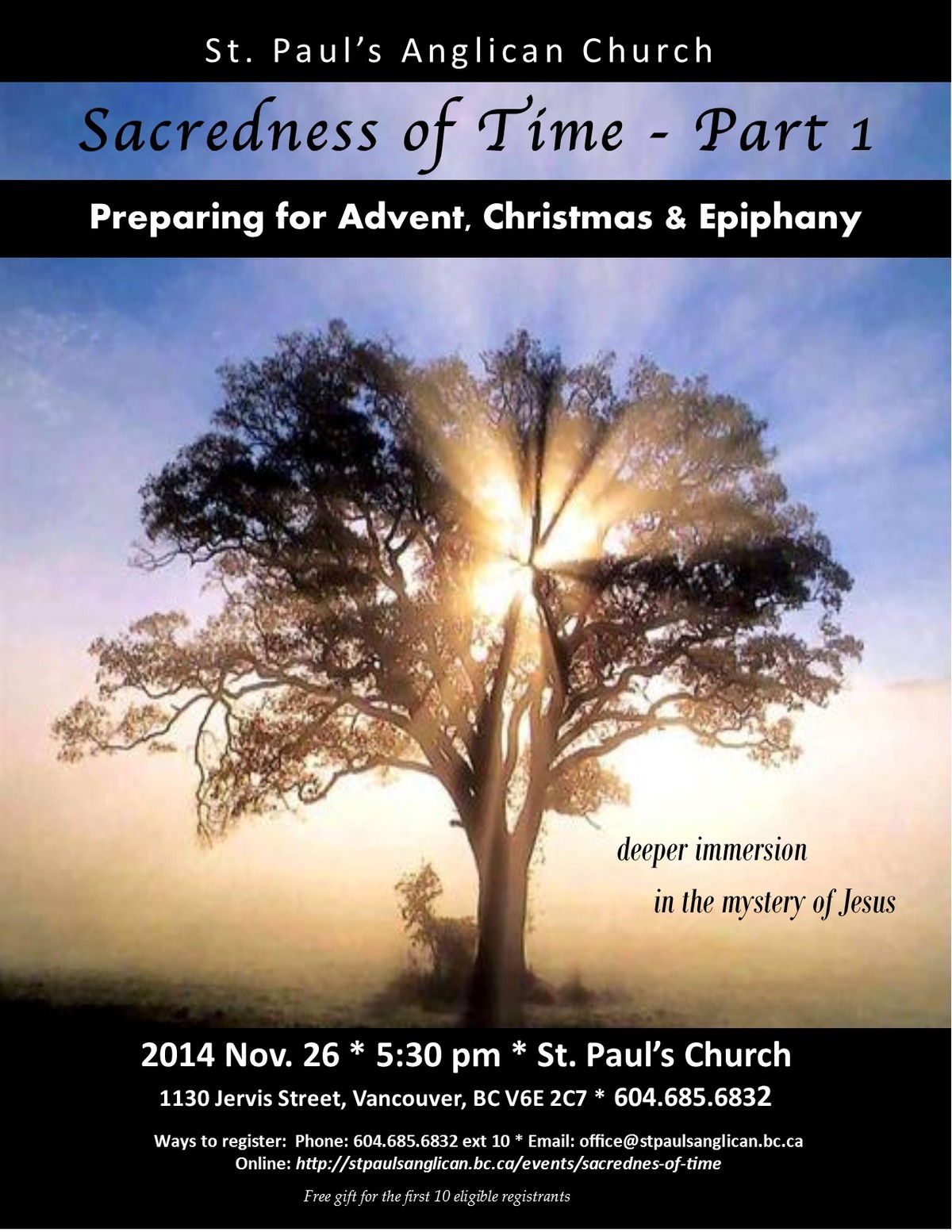 Sacredness of Time Part I | Anglican Diocese of New Westminster