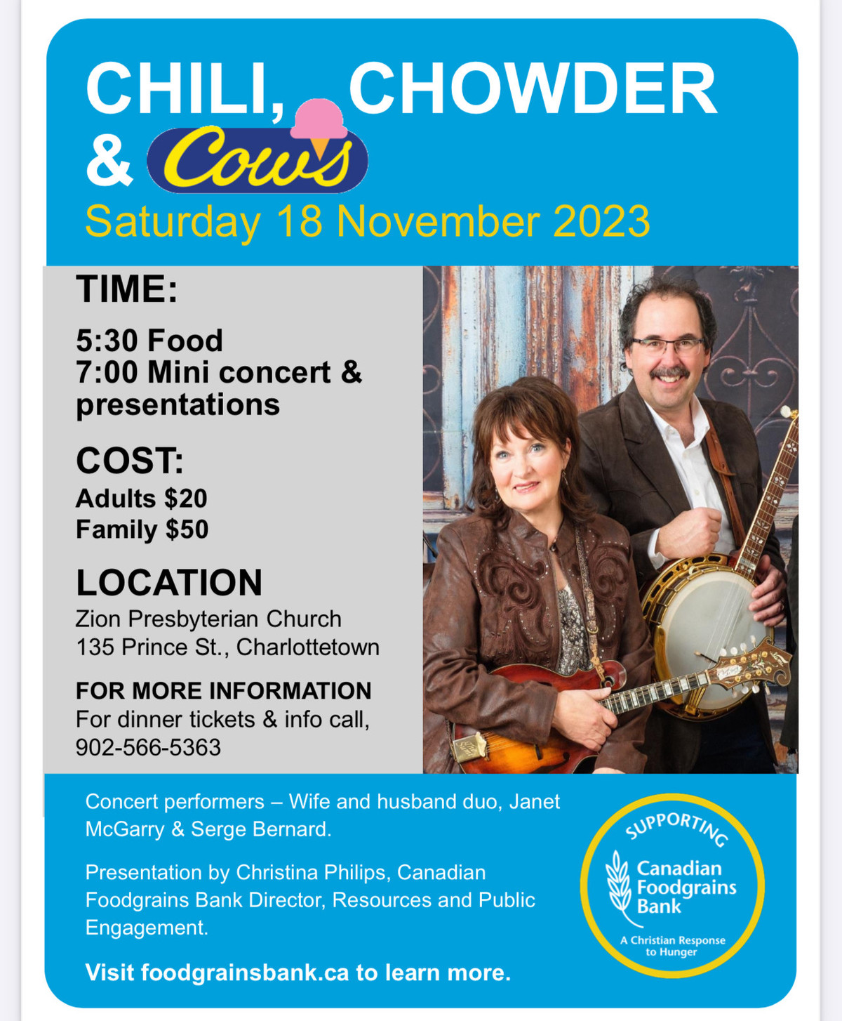 Chili, Chowder and Cows!! | ZION PRESBYTERIAN CHURCH