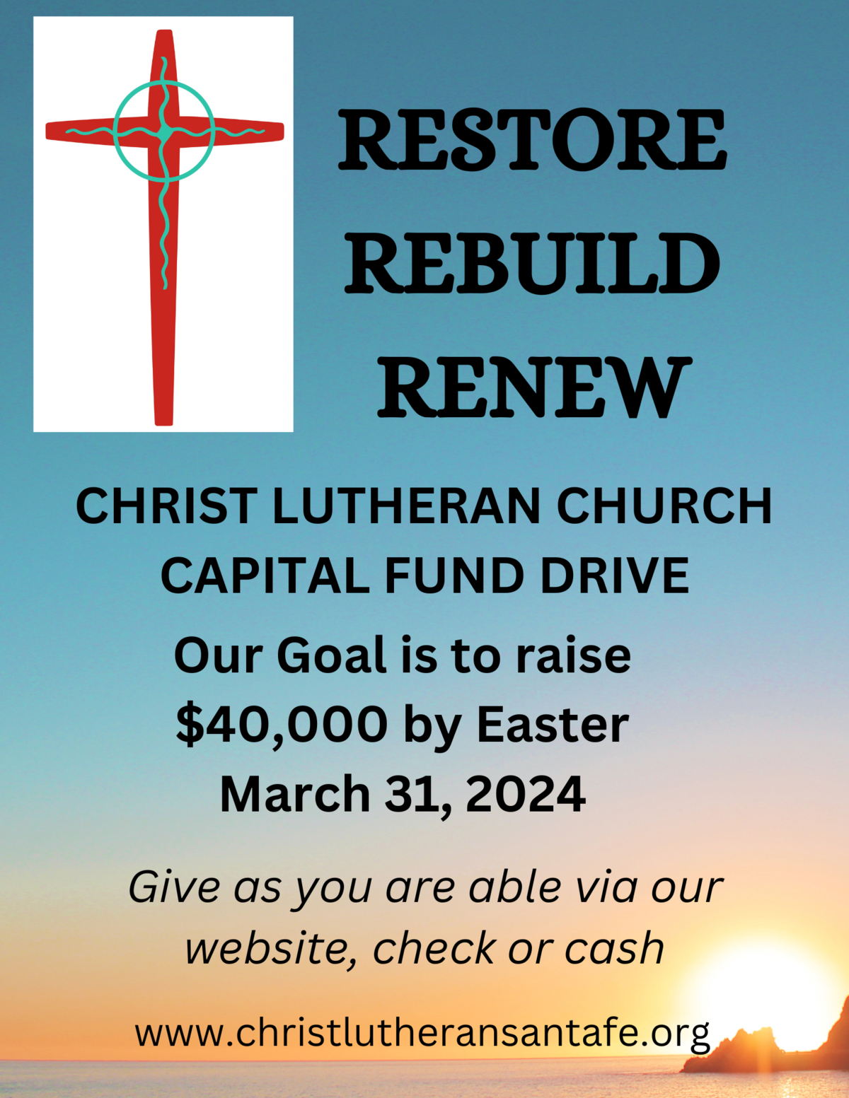 Restore, Rebuild, Renew | Christ Lutheran Church