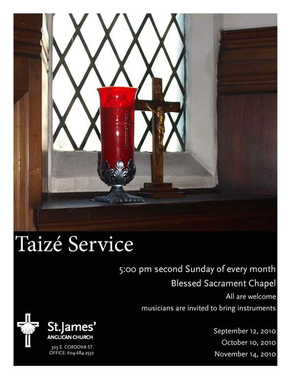 Taize Service at St. James' this Fall | Anglican Diocese of New Westminster