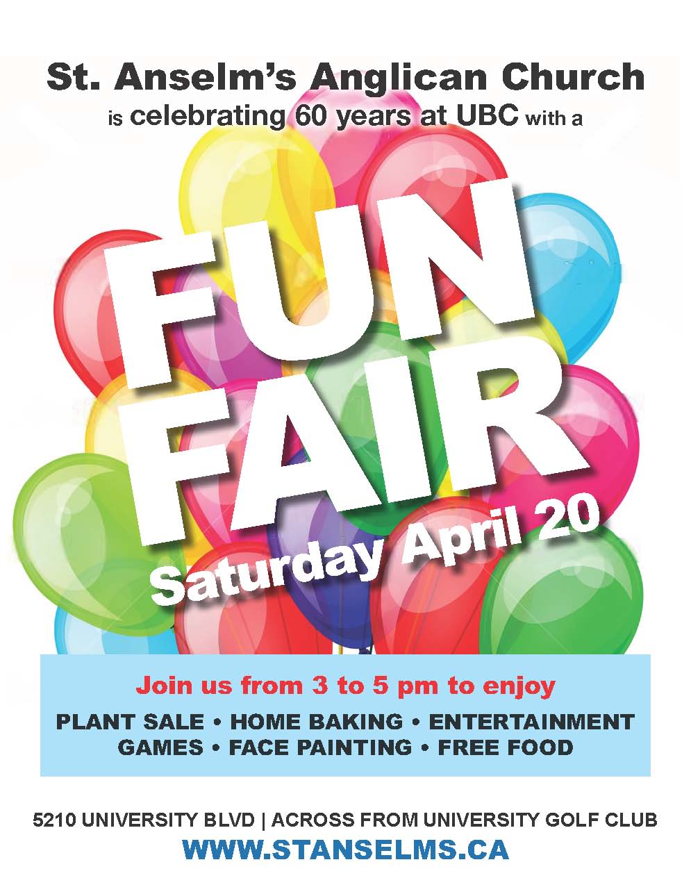 Spring Fun Fair at St. Anselm's | Anglican Diocese of New Westminster