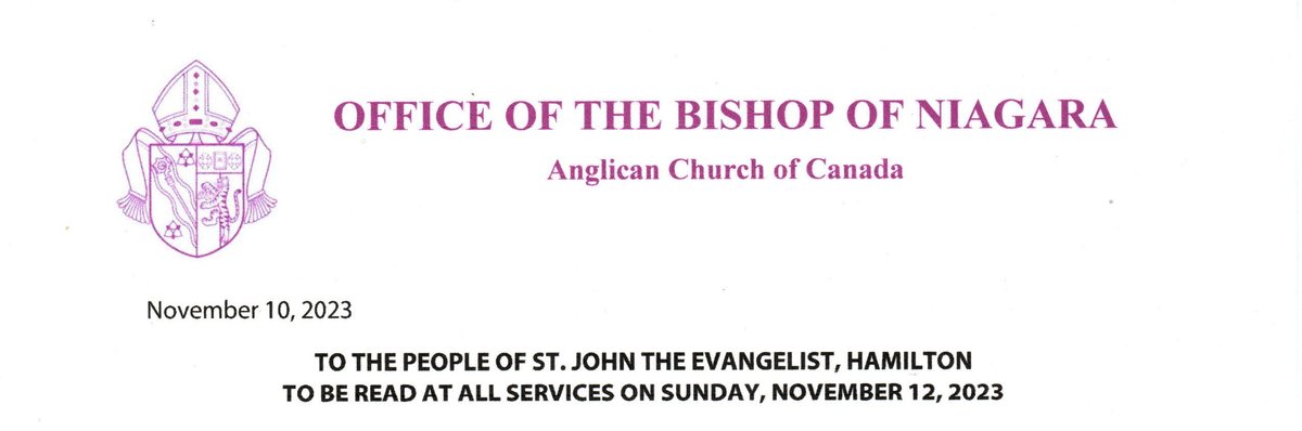 Letter from Bishop Susan | The Diocese of Niagara | Church of Saint ...