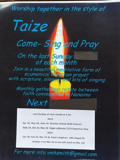 St. Paul's hosting Taize Services | St. Paul's Anglican Church