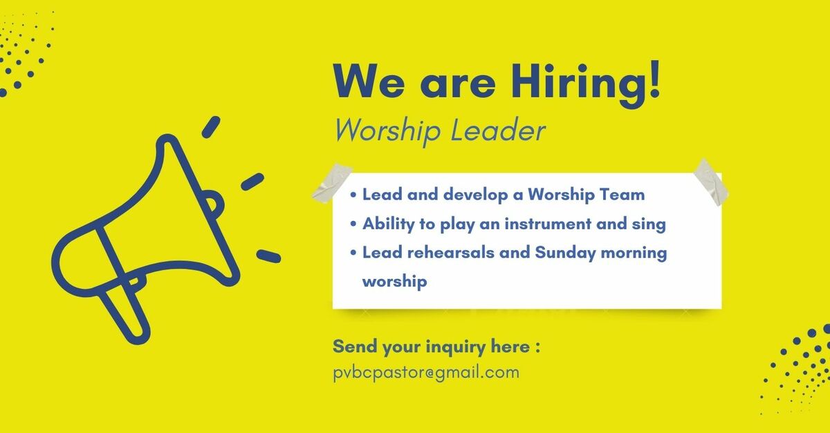 Former Job Opening: Worship Leader | Pleasant View Baptist Church
