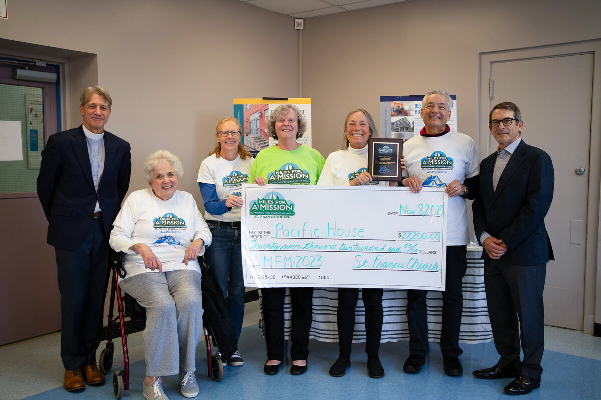 Miles for a Mission Check Presentation to Pacific House | WAYS TO SERVE ...