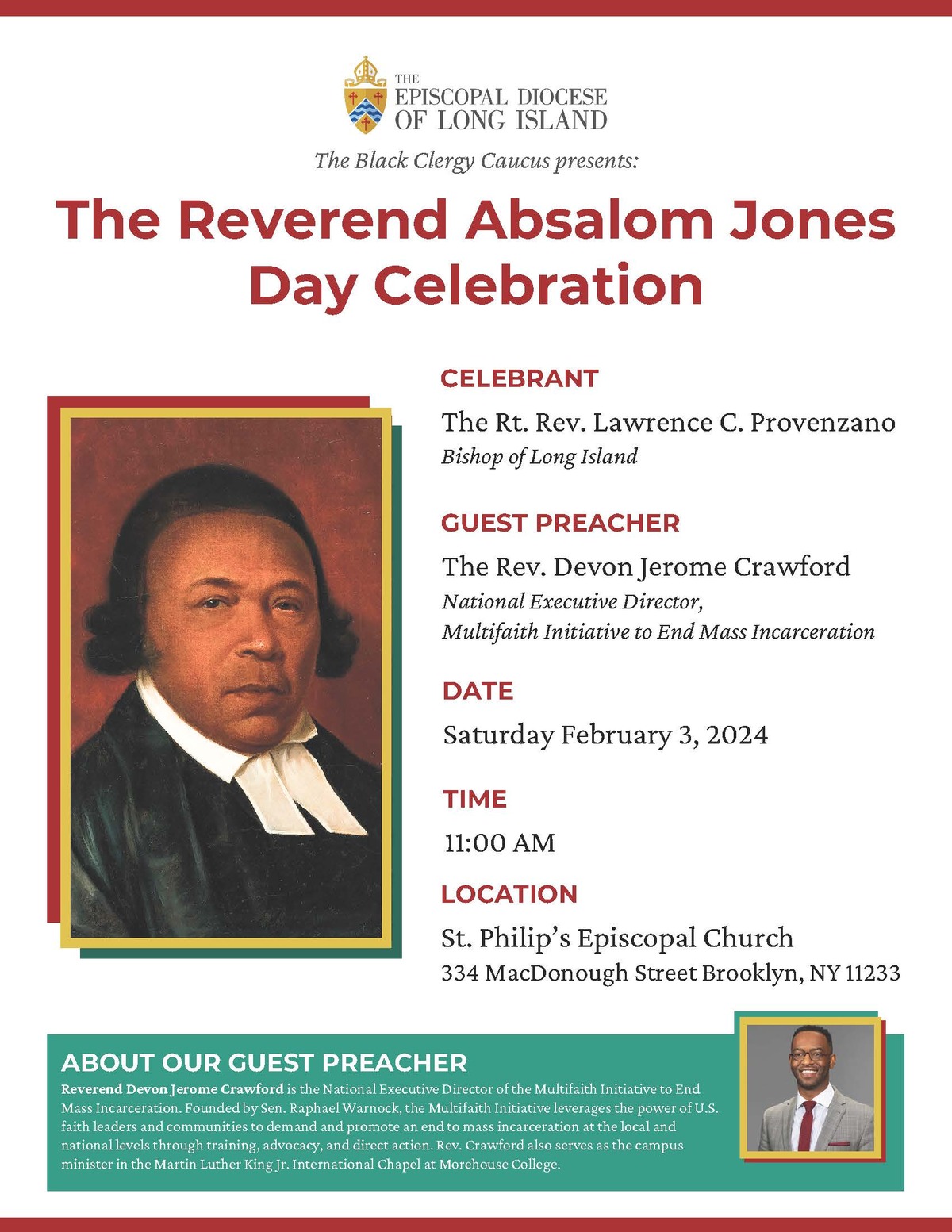 The Reverend Absalom Jones Day Celebration | St. Philip's Episcopal Church