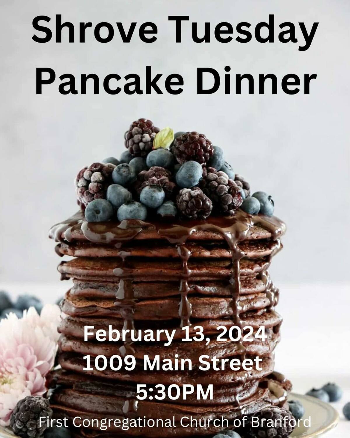 Shrove Tuesday Pancake Supper | First Congregational Church of Branford