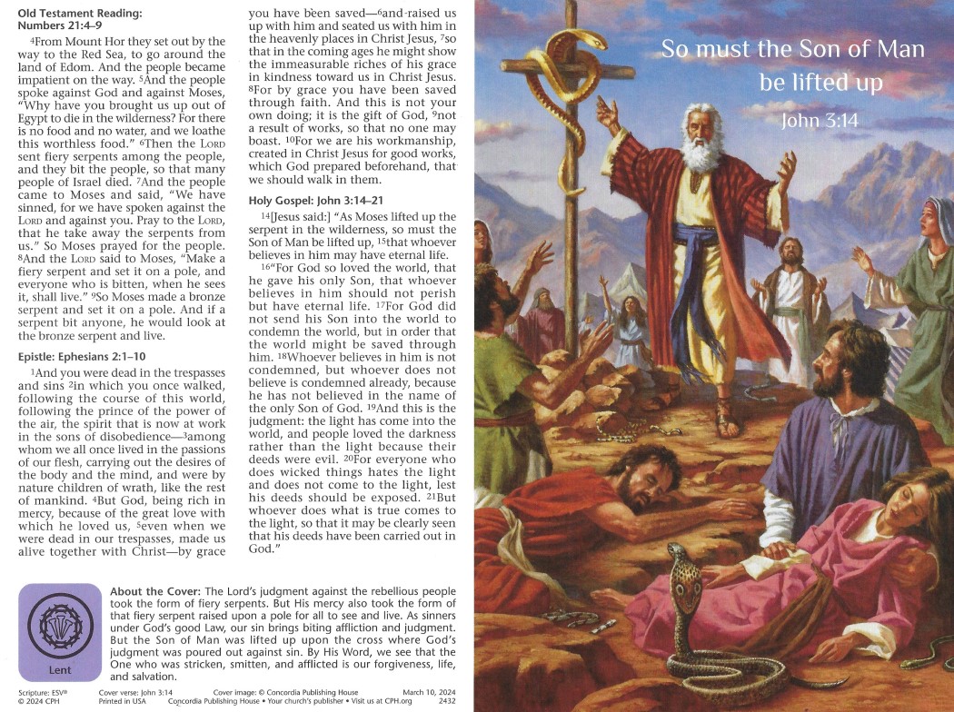 Worship Service Bulletin - Fourth Sunday in Lent Bulletin | Worship and ...