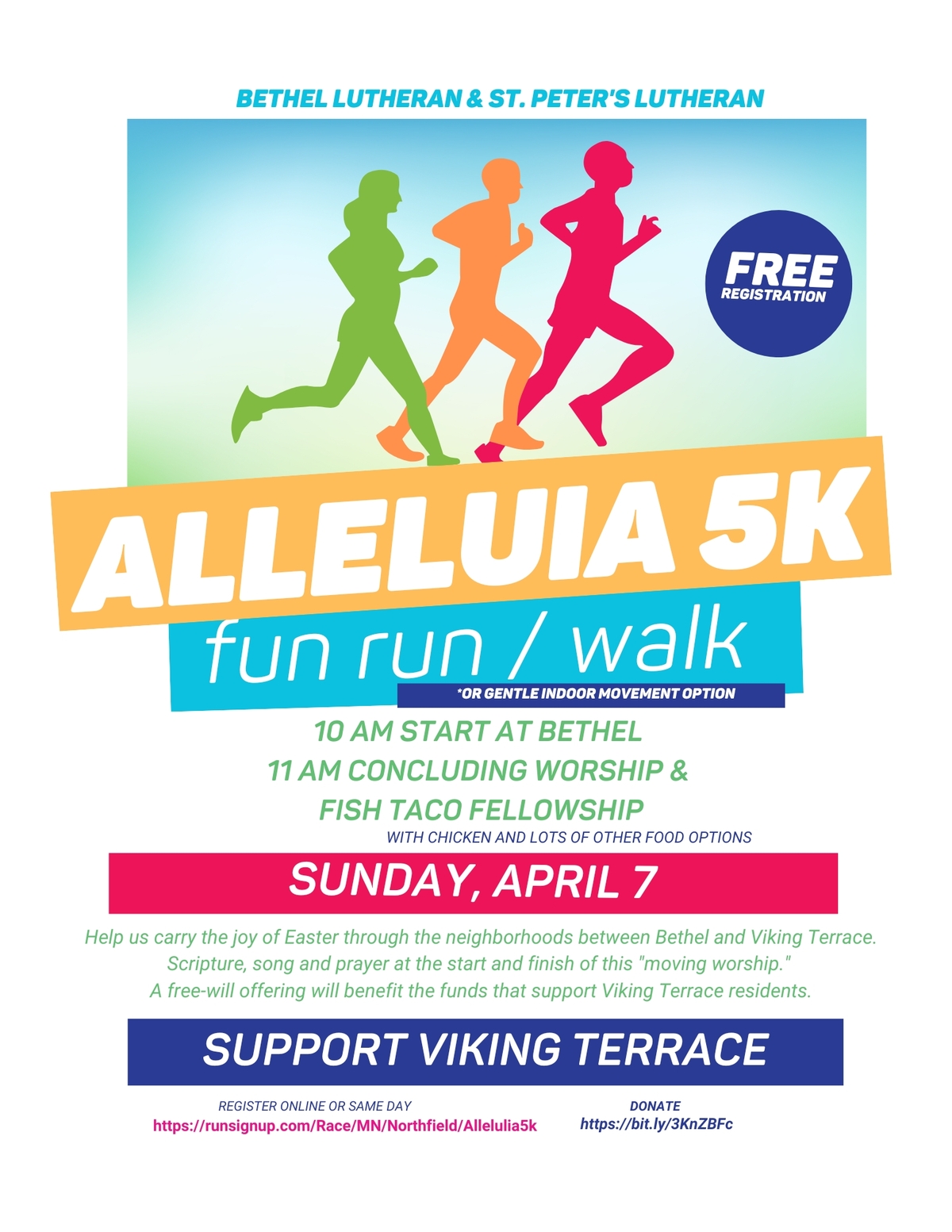Alleluia 5k Worship & Fish Taco Fellowship | Bethel Lutheran Church